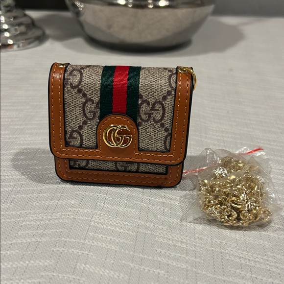 Fashion Jewelry | Accessories | Gucci Brown Monogram Mini Air Pod Case ...